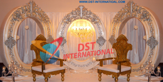 Heavy Carving Fiber Oval Panels - Wedding Stages